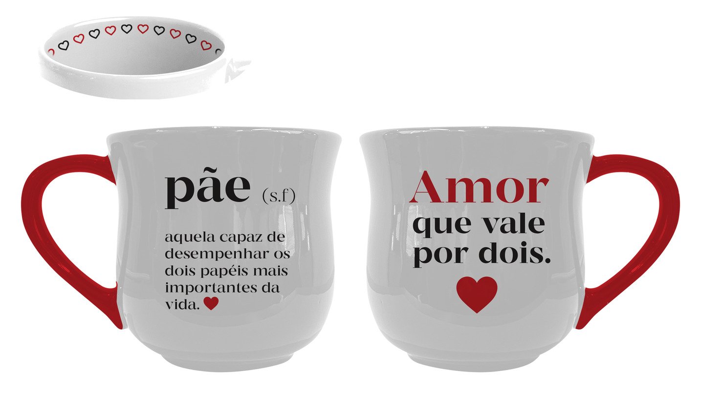 Zazpi Ceramics - cod: 7205 - CANECA DECOR CURVE 380ML (14 x 10,2 x 9,6 ...