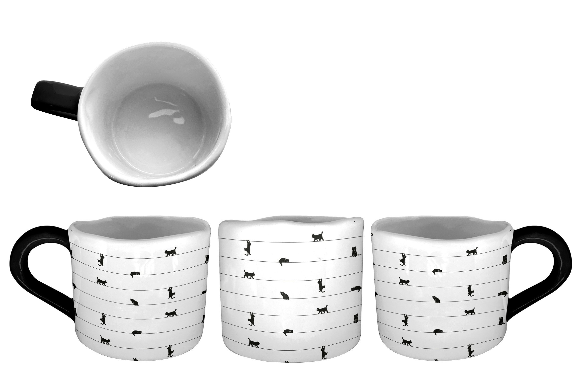 Zazpi Ceramics Cod 7032 CANECA DECOR BORDA IRREGULAR 390ML 14 3 X Zazpi Ceramics Cod 7032 CANECA DECOR BORDA IRREGULAR 390ML 14 3 X