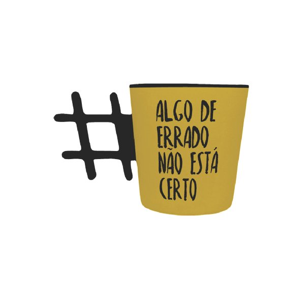 Zazpi Ceramics Cod 7790 Caneca Decor Buck Hashtag 390ml 13 X 9 8